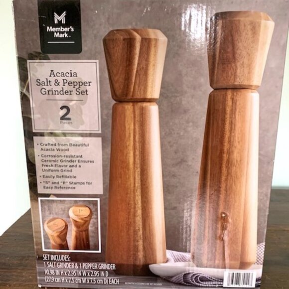 Member's Mark Acacia | Kitchen | Members Mark Acacia Salt And Pepper ...